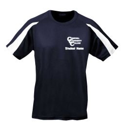 Navy/White Cool Contrast T-shirt - Embroidered with Churchill Community ...